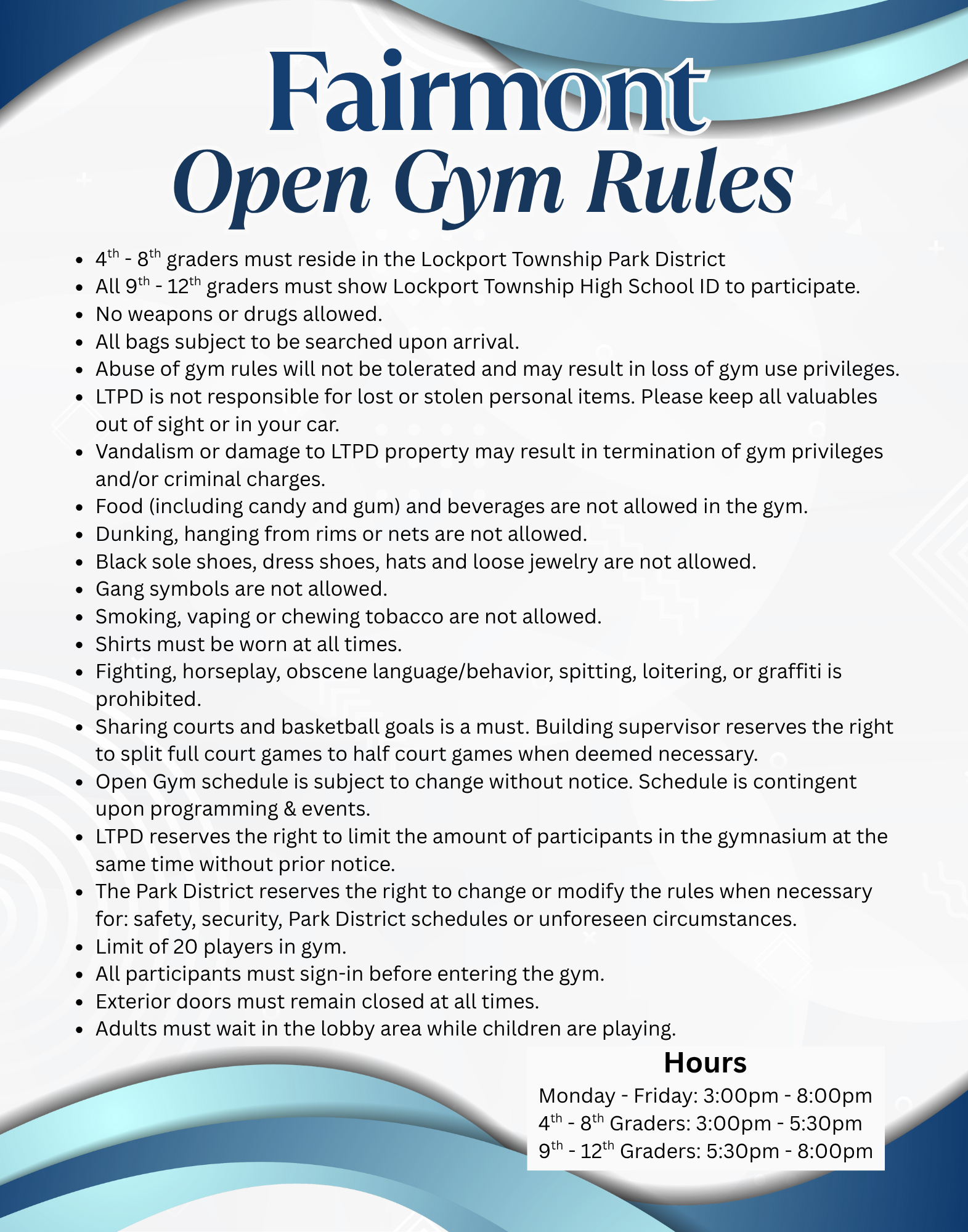 Fairmont Community Center – Lockport Township Park District